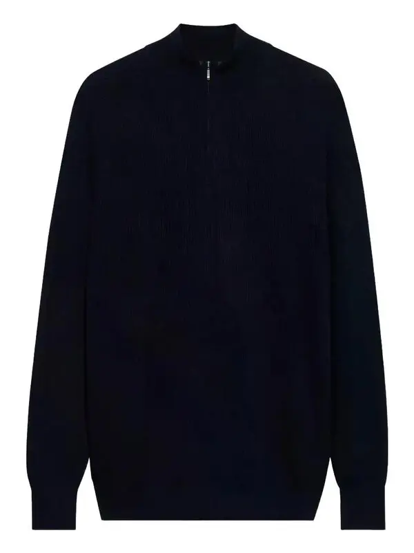 Brooks Brothers Half-zip Ribbed Cardigan - Blue