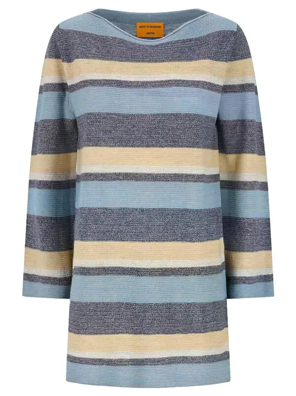 Guest In Residence Striped Mini Dress - Blue