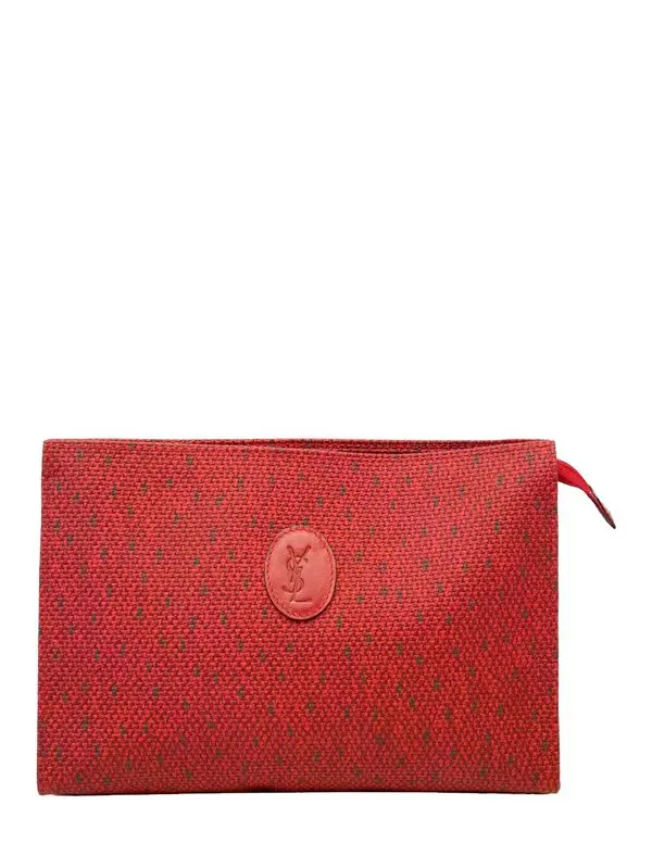 Saint Laurent 2000-2010 Canvas Clutch - Red