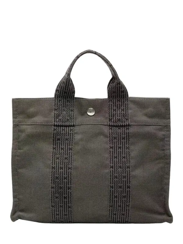 Hermès Canvas Herline Pm Tote Bag - Grey