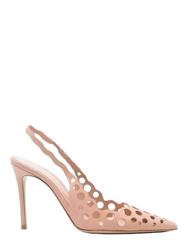 GIANVITO ROSSI Slingback Heeled Pumps - Neutrals