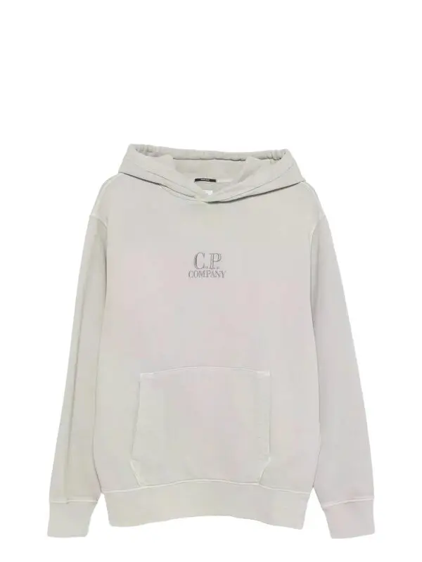 C.P. COMPANY Hooded Sweatshirt With Kangaroo Pocket - Grey