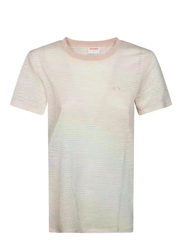 SUN 68 Striped T-shirt - Neutrals