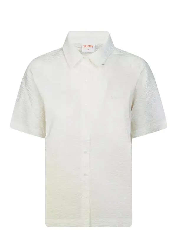 SUN 68 Seersucker Shirt - Neutrals
