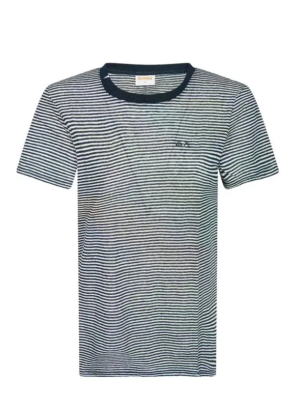 SUN 68 Striped T-shirt - Blue