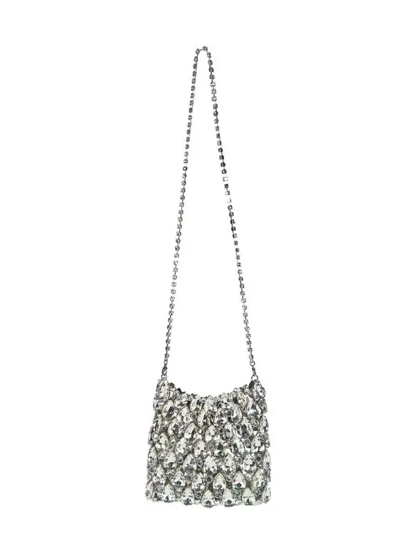 SELF-PORTRAIT Crystal-embellished Crossbody Bag - Silver