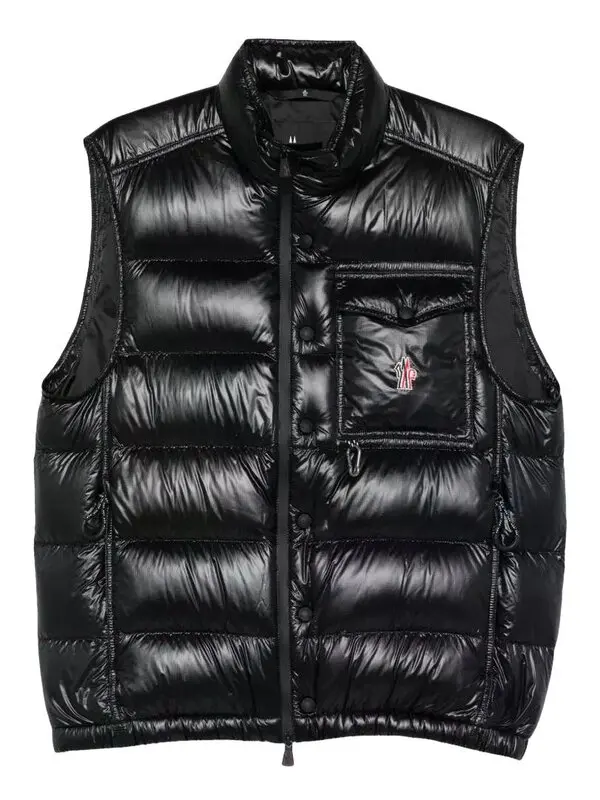 Moncler Quilted Zip Gilet - Black
