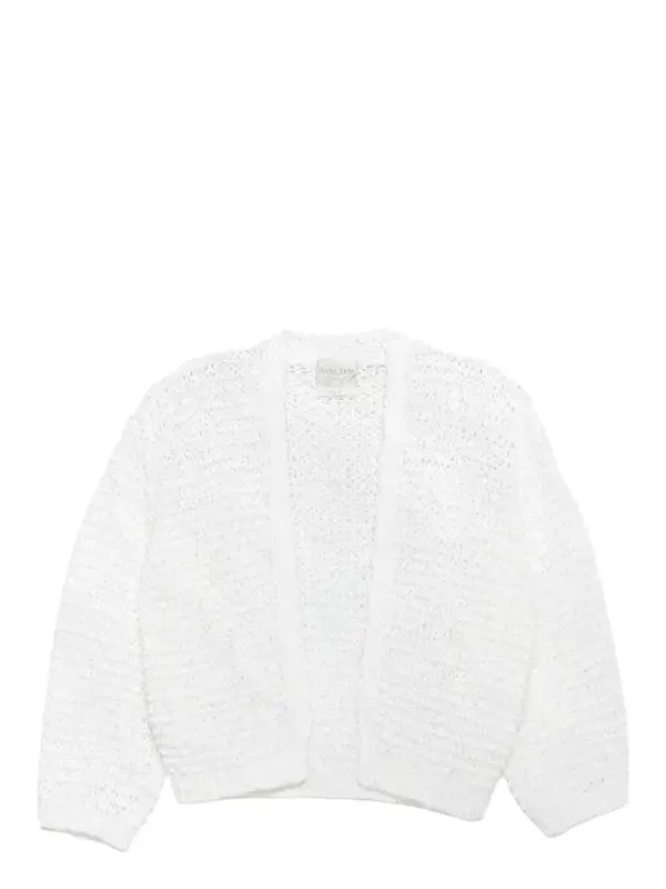 FORTE_FORTE Open-front Knitted Cardigan - White