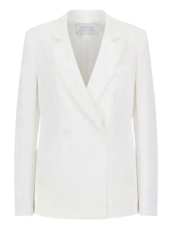 Harris Wharf London Button Double-breasted Blazer - White