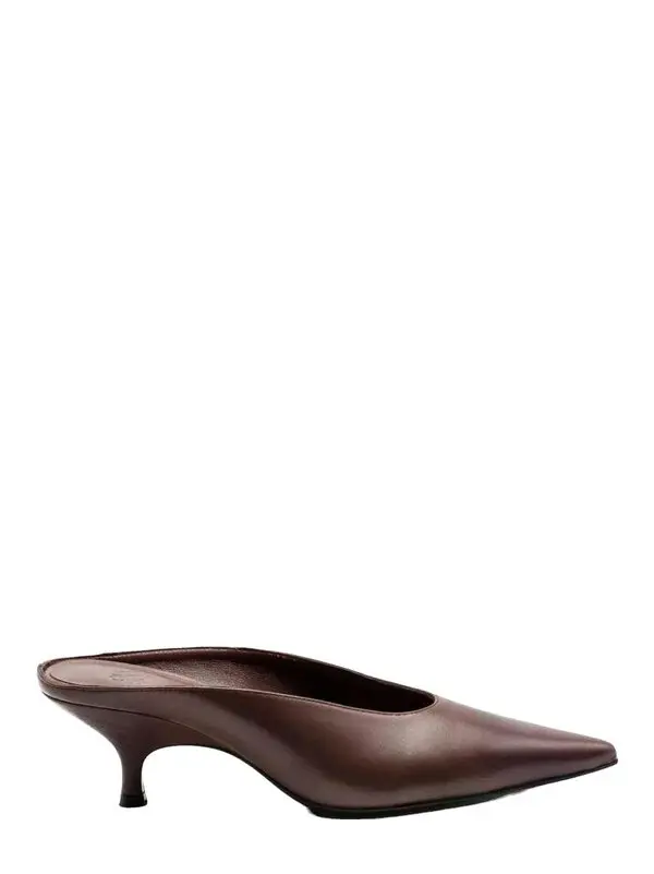 GIABORGHINI Sabrina Pointed-toe Mules - Brown