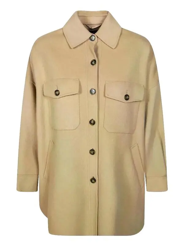 Max Mara Buttoned Flap-pocket Coat - Neutrals