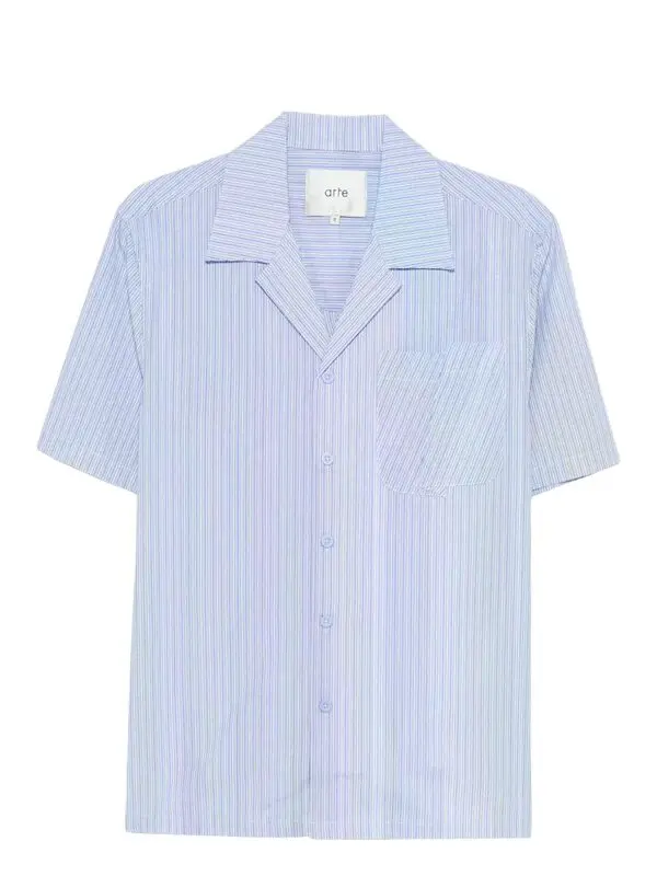 ARTE ANTWERP Fold Pocket Striped Shirt - Blue
