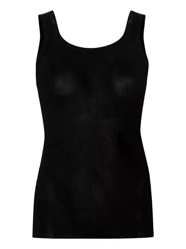 Max Mara Fine-ribbed Tank Top - Black