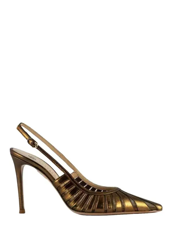 Roberto Festa Strap Heeled Pumps - Gold