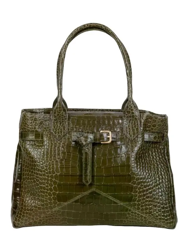 BALLANTYNE Kate Embossed Shoulder Bag - Green