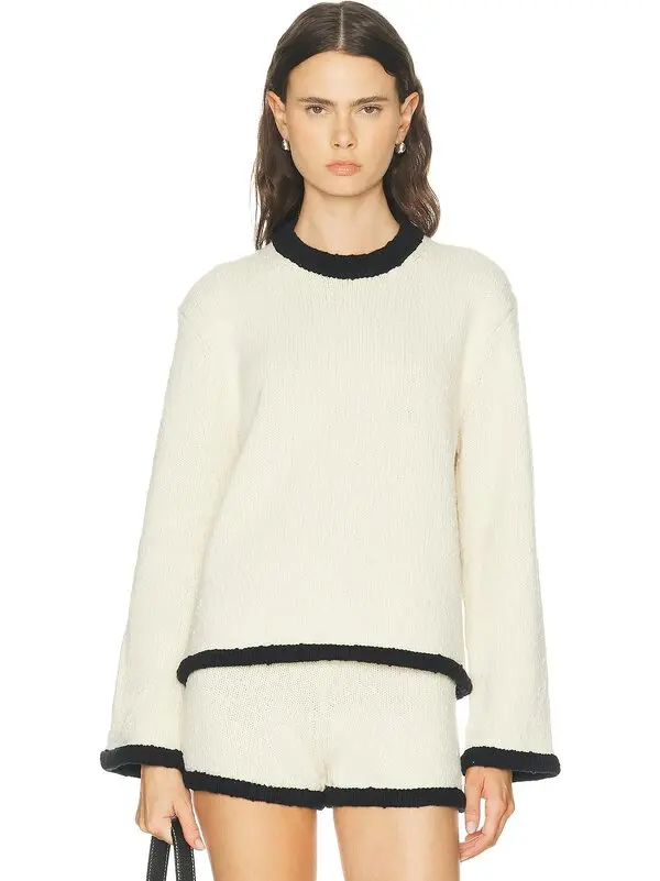 BY MALENE BIRGER Siena Sweater - Black & White Color Block