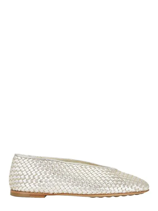 Bottega Veneta Rosa Ballet Flat - Platinum