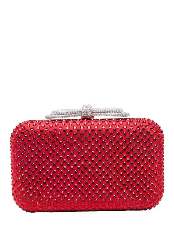 Mach & Mach Embellished-bow Mini Bag - Red