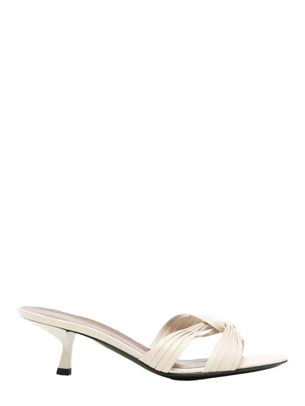 GIUSEPPE ZANOTTI Knotted Leather Sandals - Neutrals