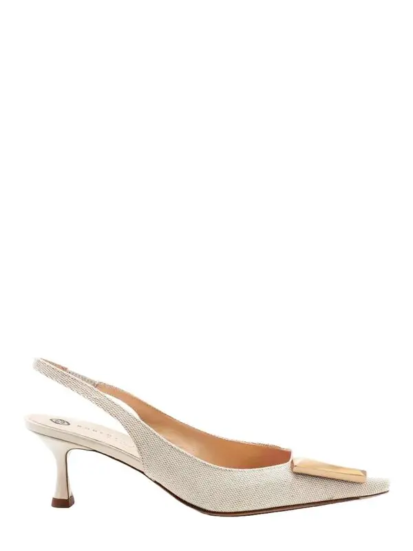 Roberto Festa Arienne Canvas Slingback Sandals - Neutrals