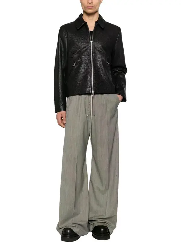Rick Owens Drawstring-fastening Wide Leg Trousers - Grey