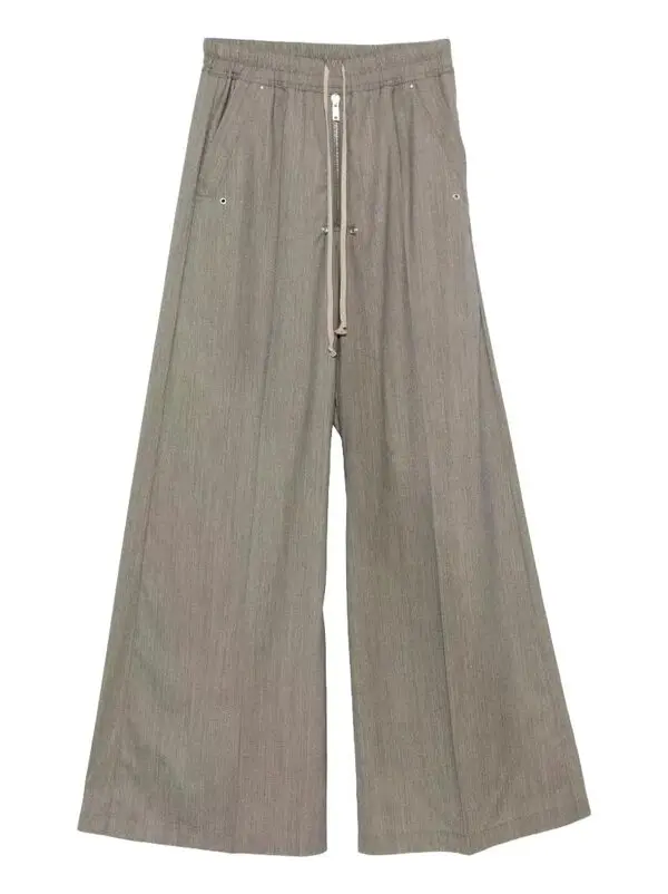 Rick Owens Drawstring-fastening Wide Leg Trousers - Grey