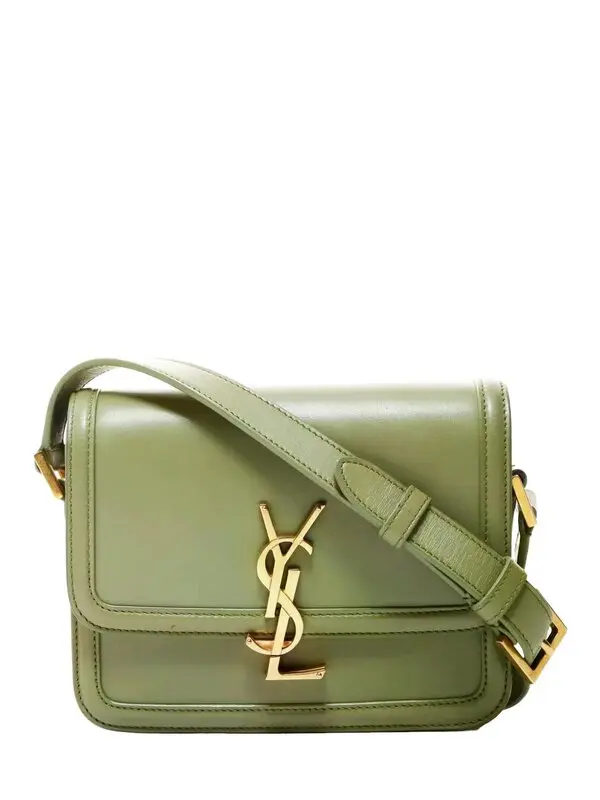 Saint Laurent Small Solferino Leather Shoulder Bag - Green