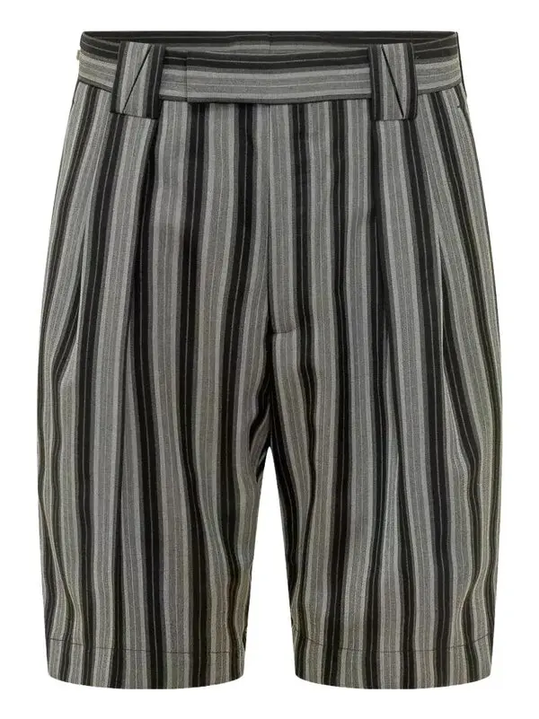 Versace Striped Formal Shorts - Black