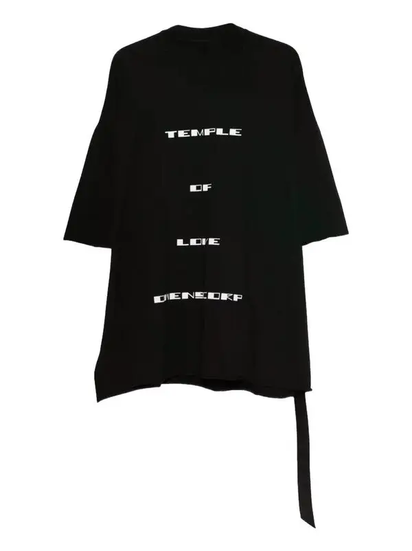 Rick Owens Tommy Text-print T-shirt - Black