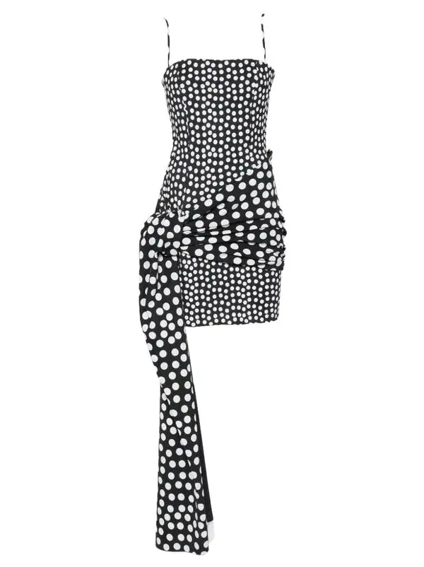 Chiara Boni La Petite Robe Gaja Polka-dot Mini Dress - Black