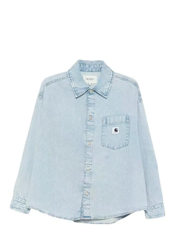 Carhartt Work In Progress Chest-pocket Cotton Shirt - Blue
