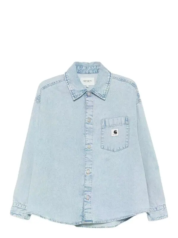 Carhartt Work In Progress Chest-pocket Cotton Shirt - Blue