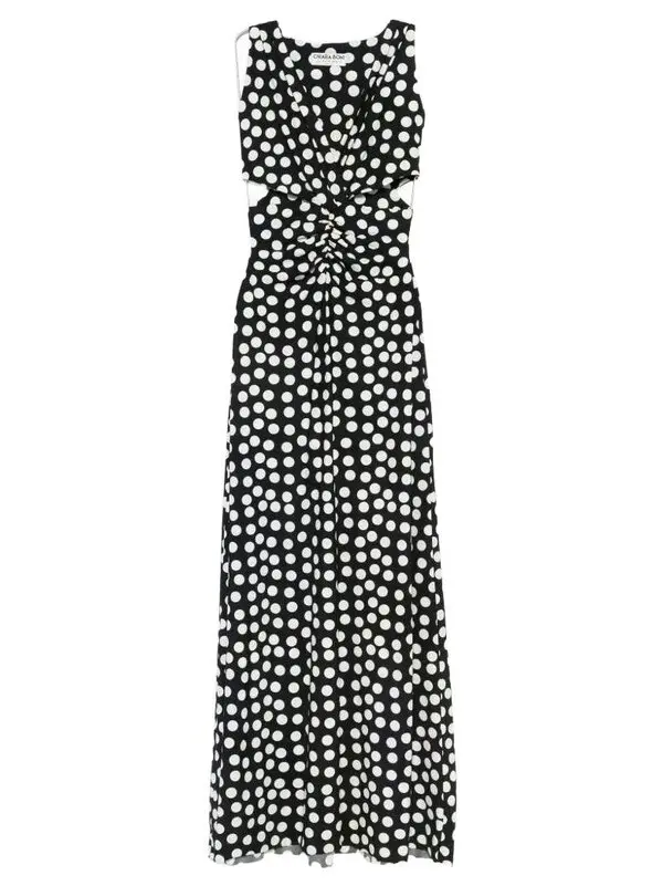 Chiara Boni La Petite Robe Ayoan Polka-dot Maxi Dress - Black