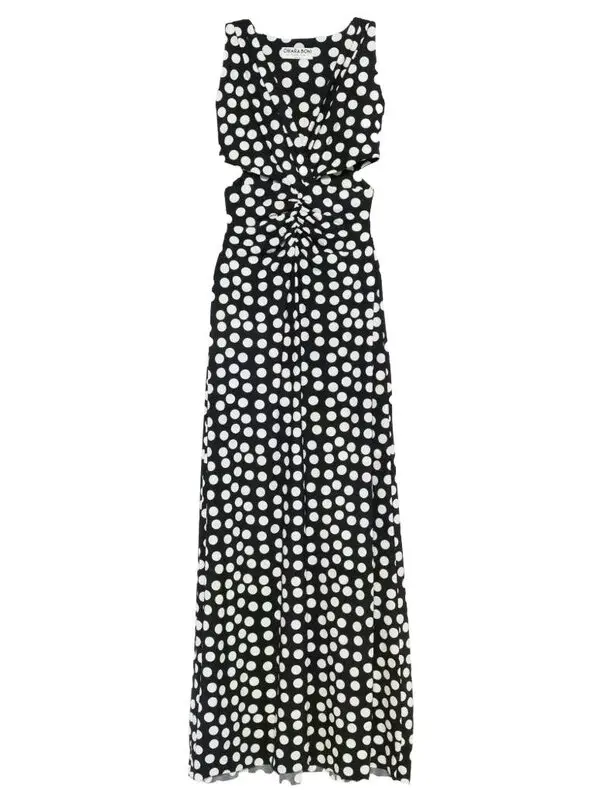 Chiara Boni La Petite Robe Ayoan Polka-dot Maxi Dress - Black