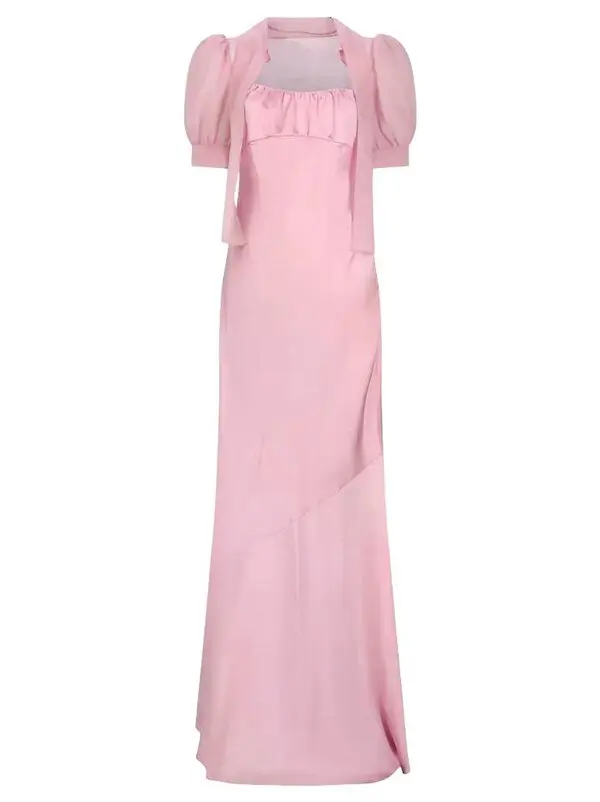 Alessandra Rich Georgette Maxi Dress - Pink
