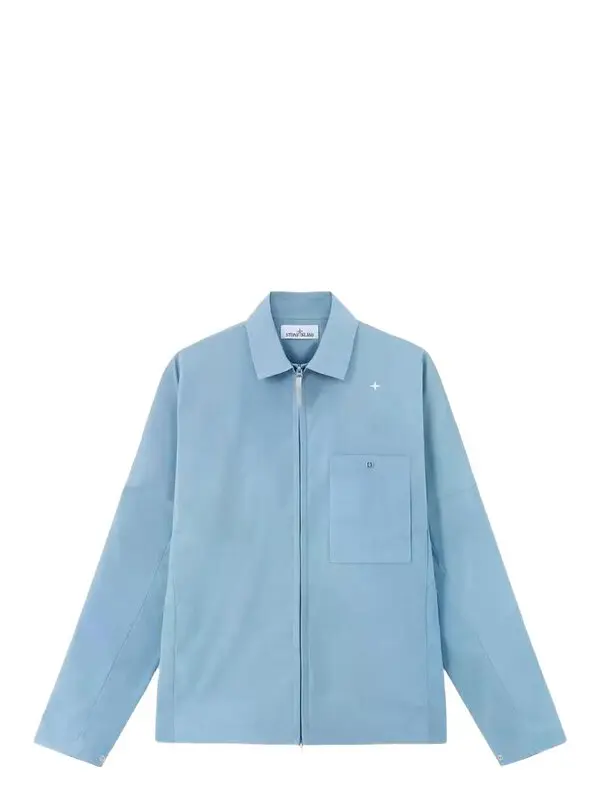Stone Island Zipped Overshirt - Blue