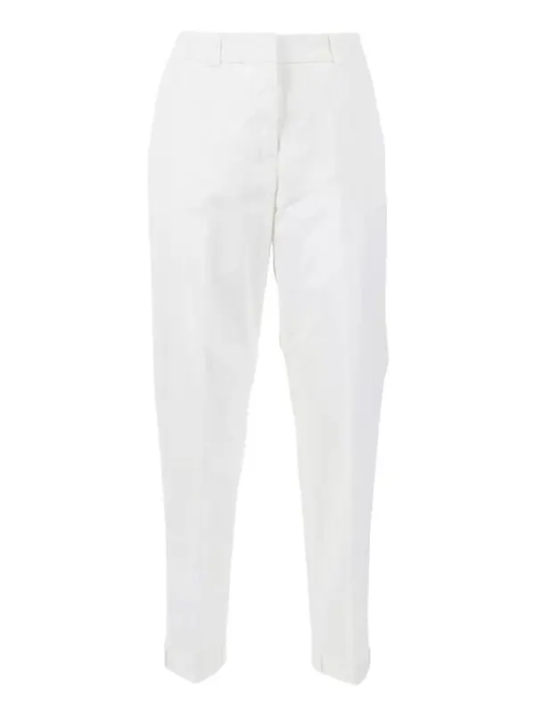 Peserico Cuffed Tapered Trousers - White