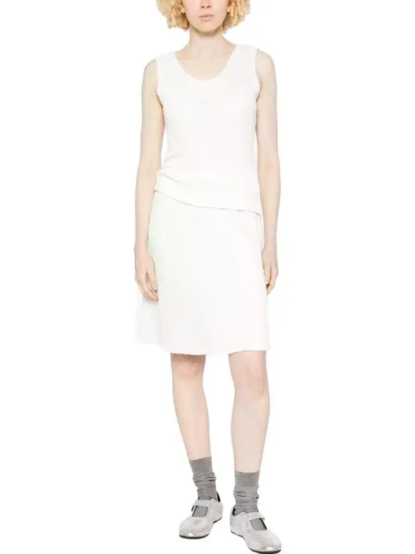 GONGDID DESIGN Textured Sleeveless Top - White