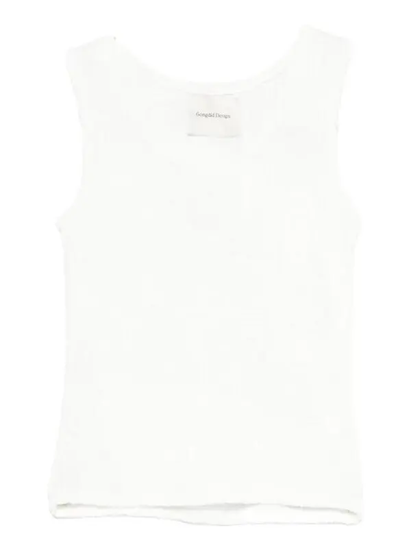 GONGDID DESIGN Textured Sleeveless Top - White