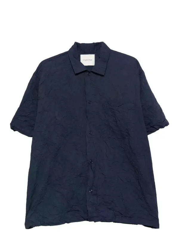 GONGDID DESIGN Crinkled Shirt - Blue