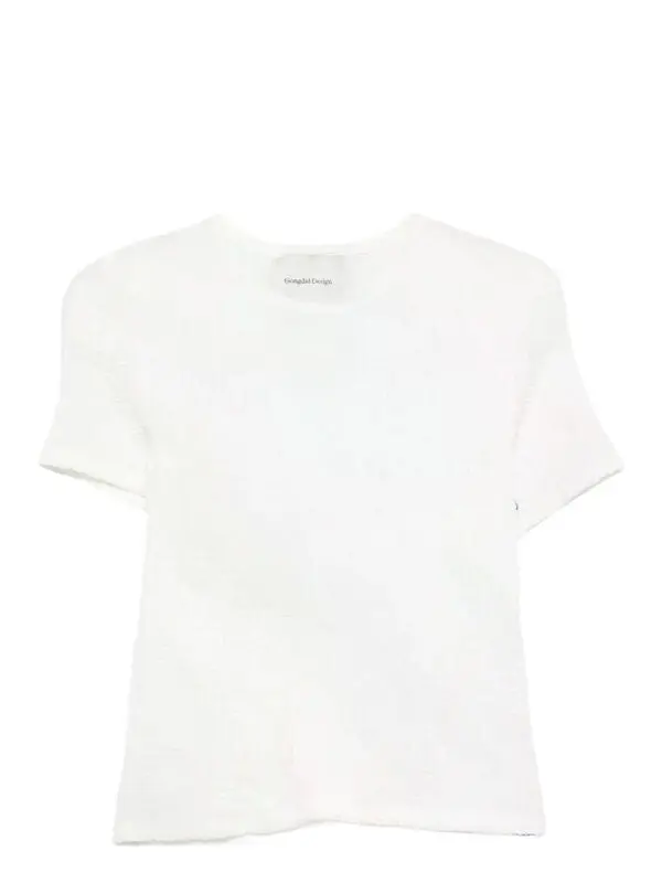 GONGDID DESIGN Textured T-shirt - White