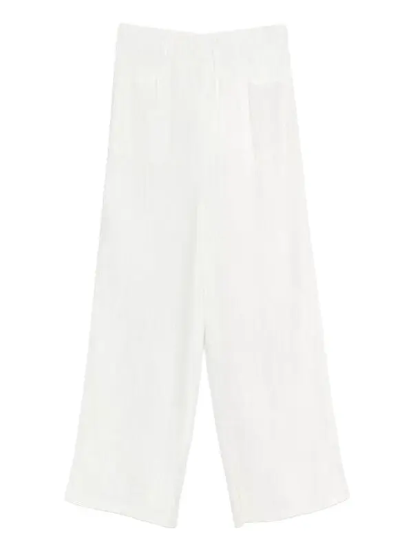 GONGDID DESIGN Pleated Trousers - White