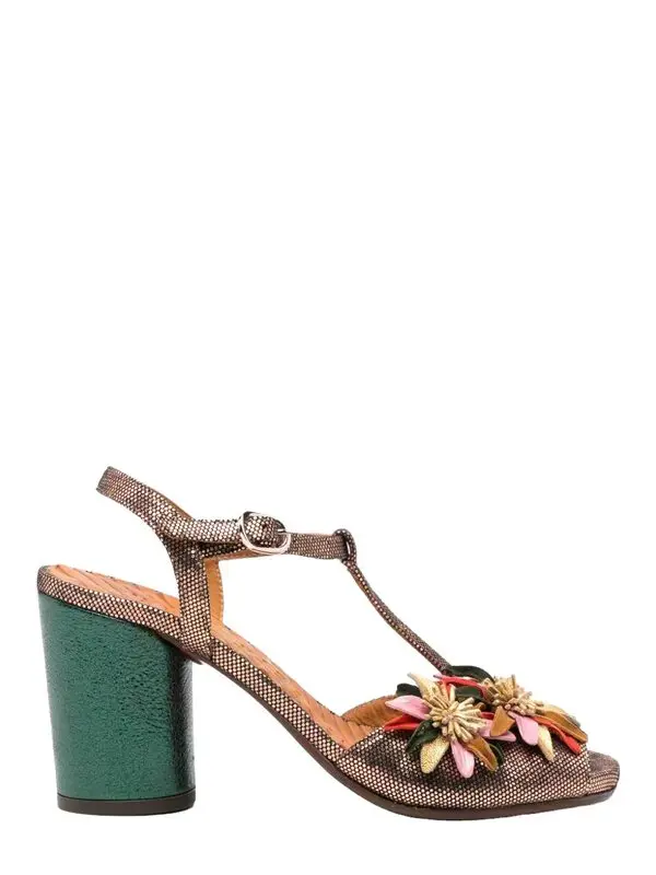 Chie Mihara Uliva Floral-appliqué Sandals - Pink