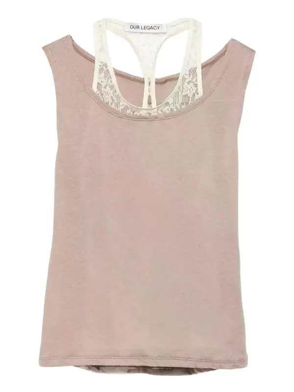 Our Legacy Lace Trim Top - Neutrals