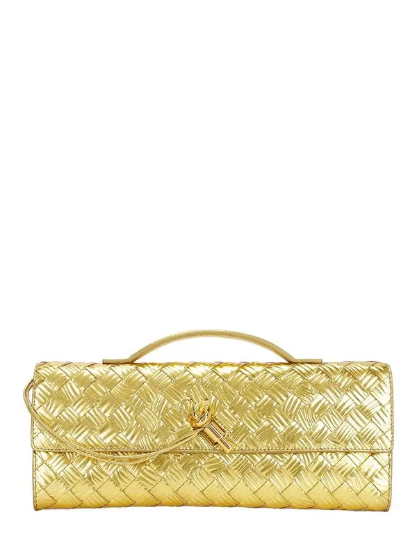 Bottega Veneta Andiamo Clutch - Gold