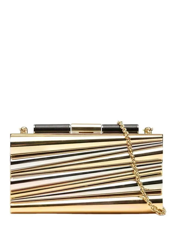 FERRAGAMO Metal Sinila Clutch On Chain - Gold