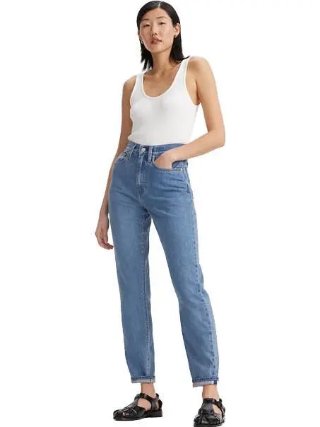 LEVI'S Japanese Selvedge High-rise Boyfriend Jeans - Blue Moon