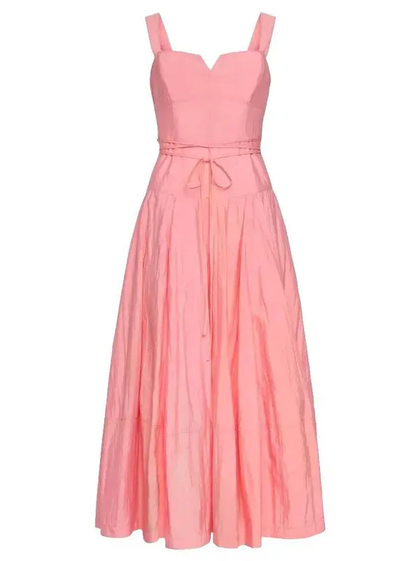 Cinq À Sept Jerome Sweetheart-neck Midi Dress - Pink