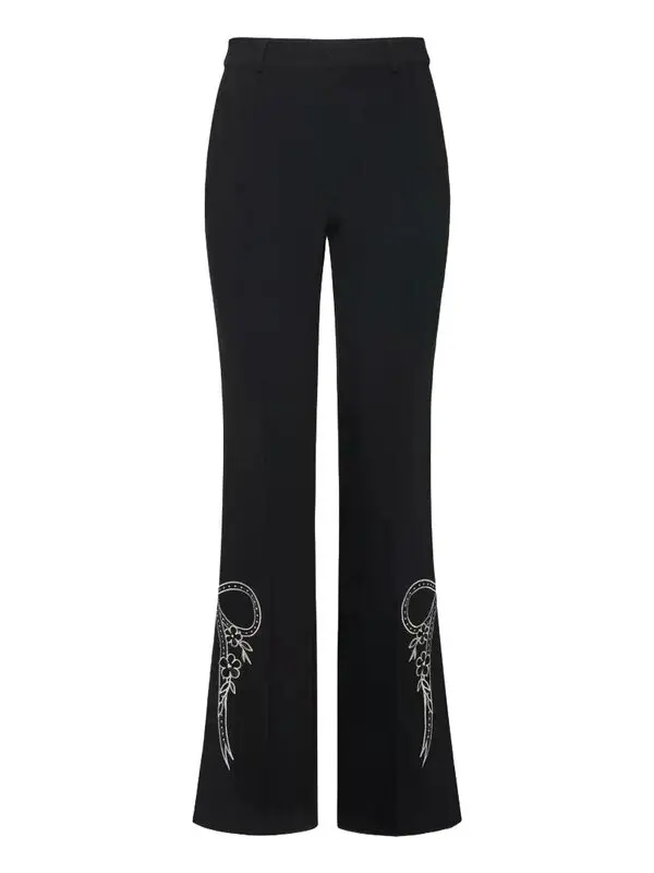 Cinq À Sept Cascading Ribbon Trousers - Black