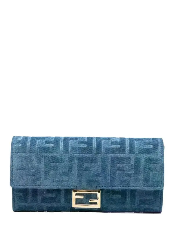Fendi Ff-pattern Clutch - Blue